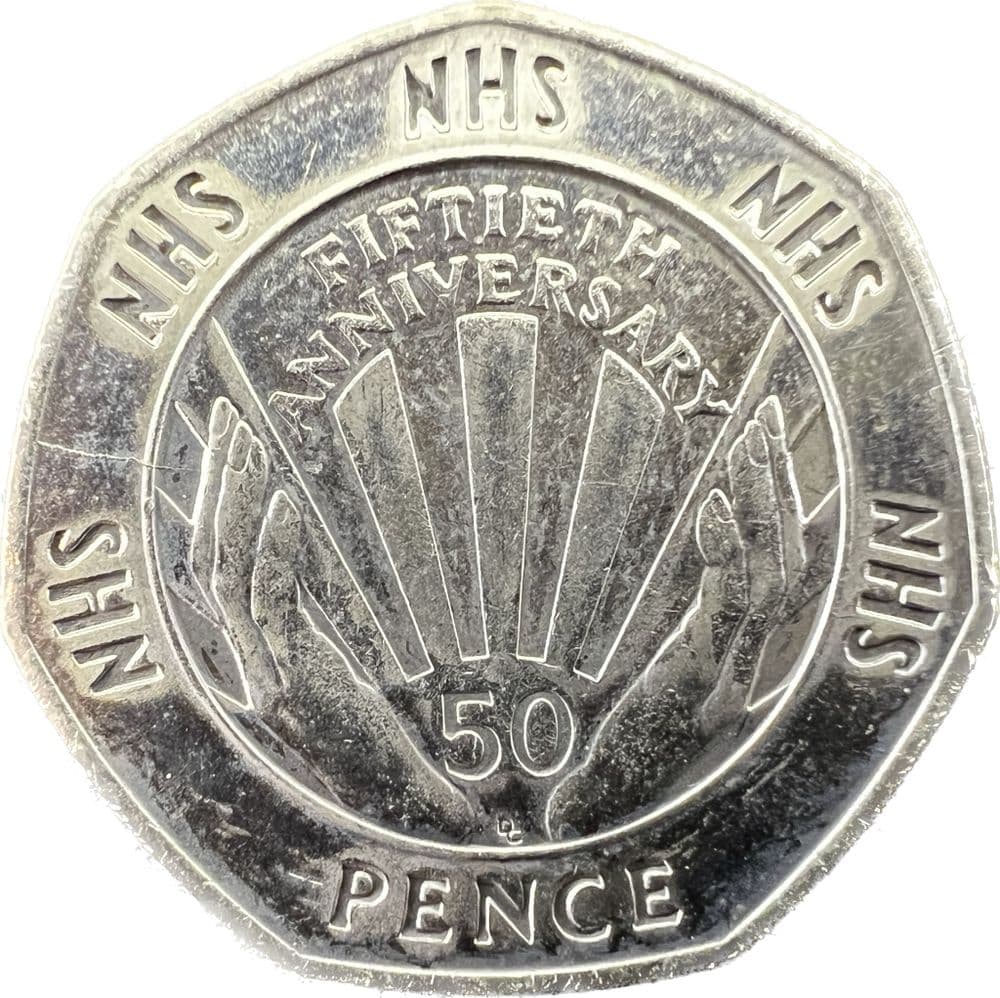 GB 50p 1998 The 50th Anniversary of the NHS Circulated Choose Quantity
