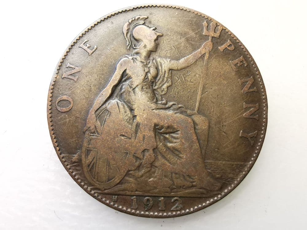 George V One Penny 1912 H AF CS1464