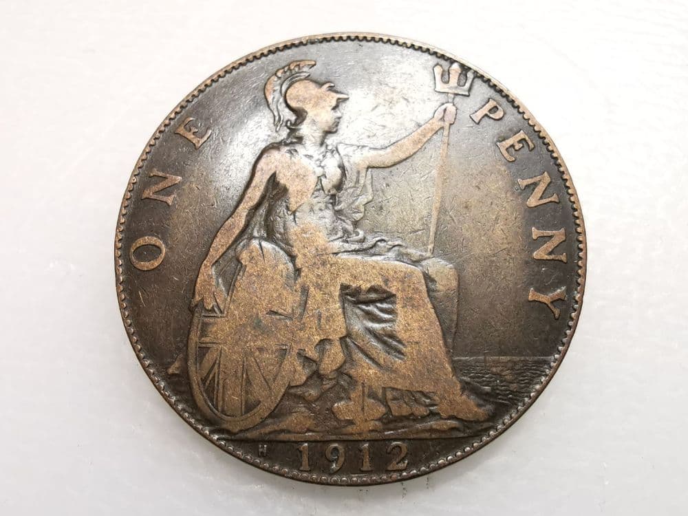 George V One Penny 1912 H AF CS228