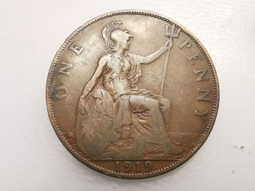 George V One Penny 1919 F CS1196