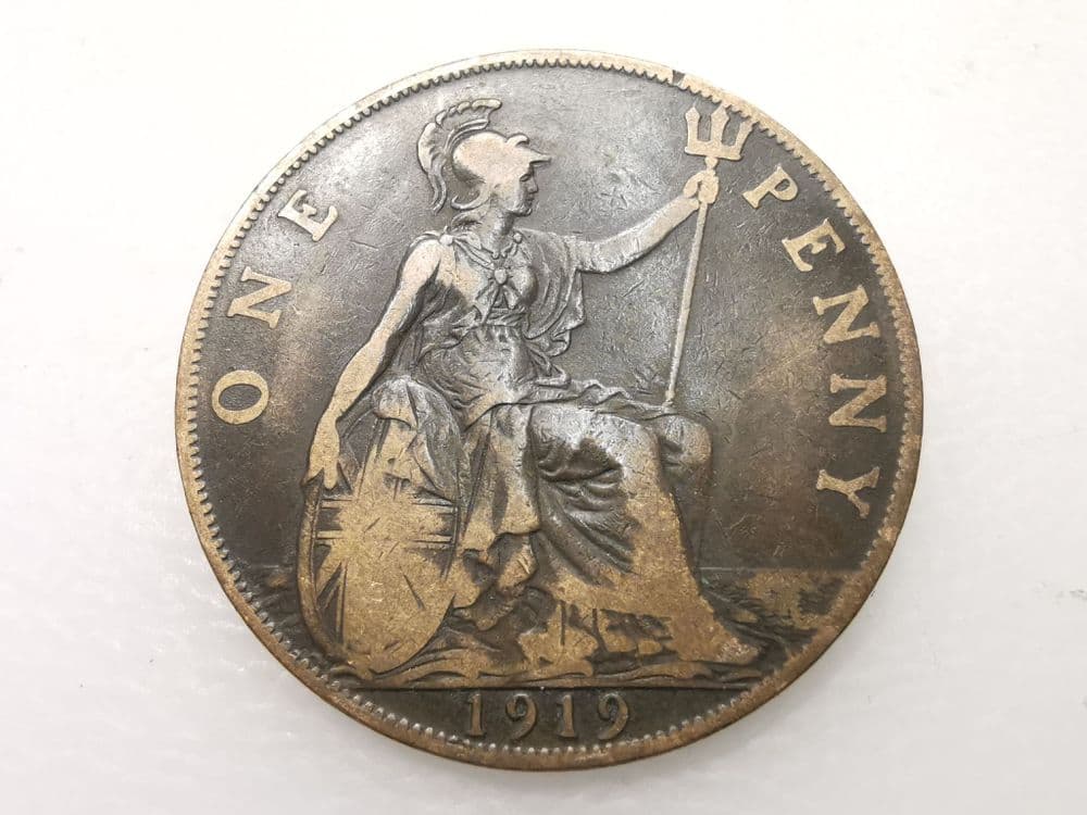 George V One Penny 1919 F CS1202