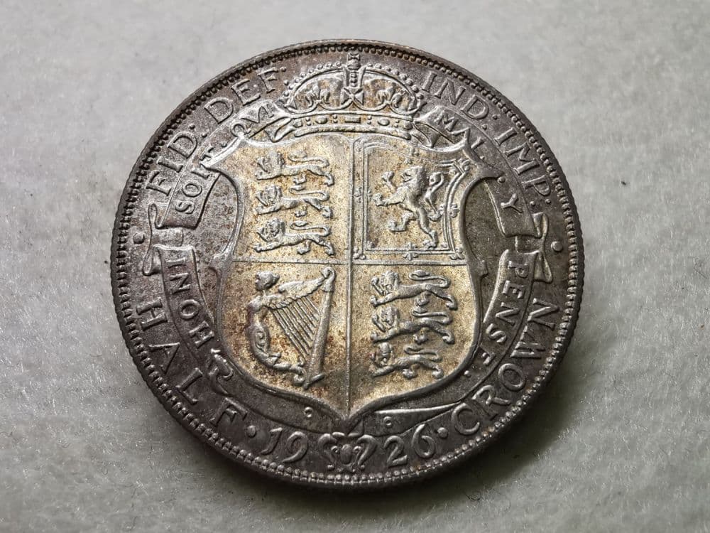 George V Silver 500 Halfcrown 1926 Modified Effigy EF CS8188