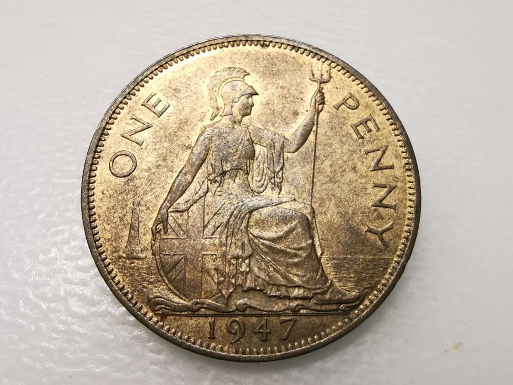 George VI One Penny 1947 AEF CS1106