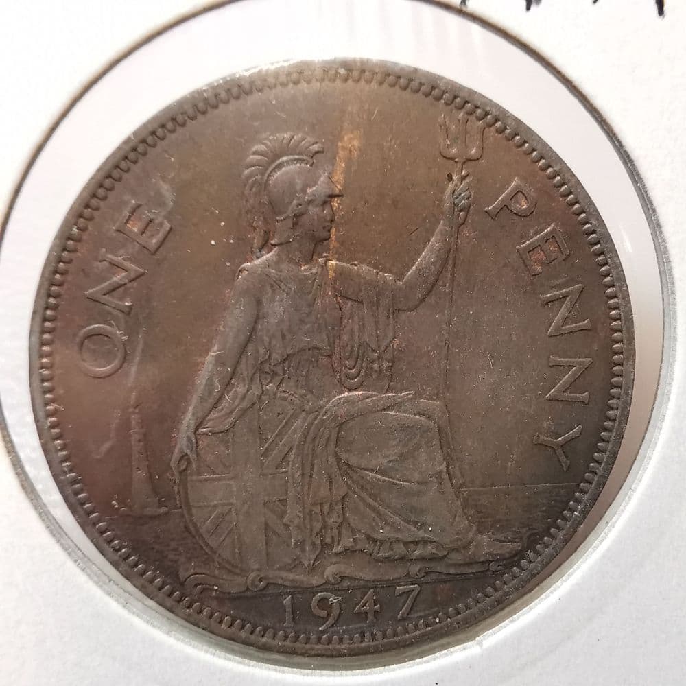 George VI One Penny 1947 AEF CS877