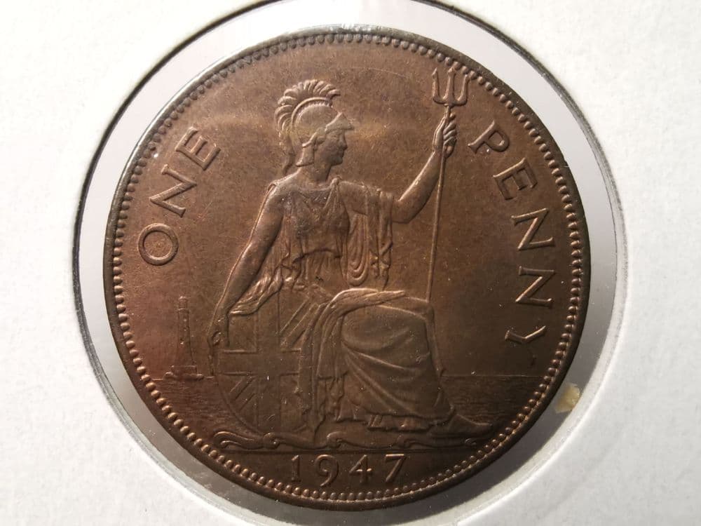 George VI One Penny 1947 EF CS1014