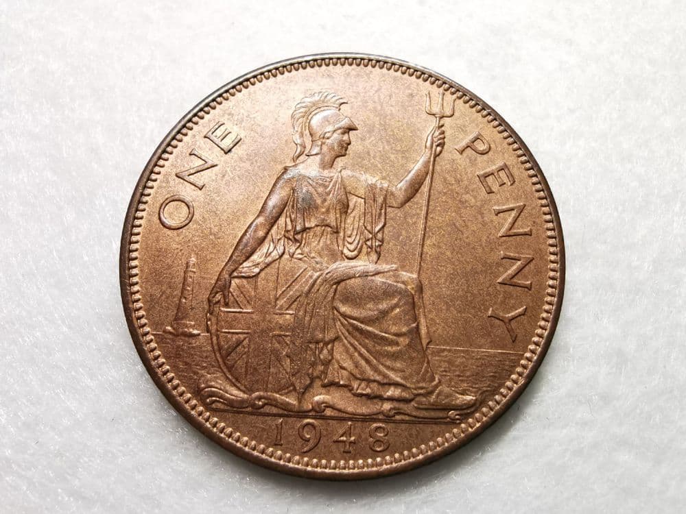 George VI One Penny 1948 EF CS6109