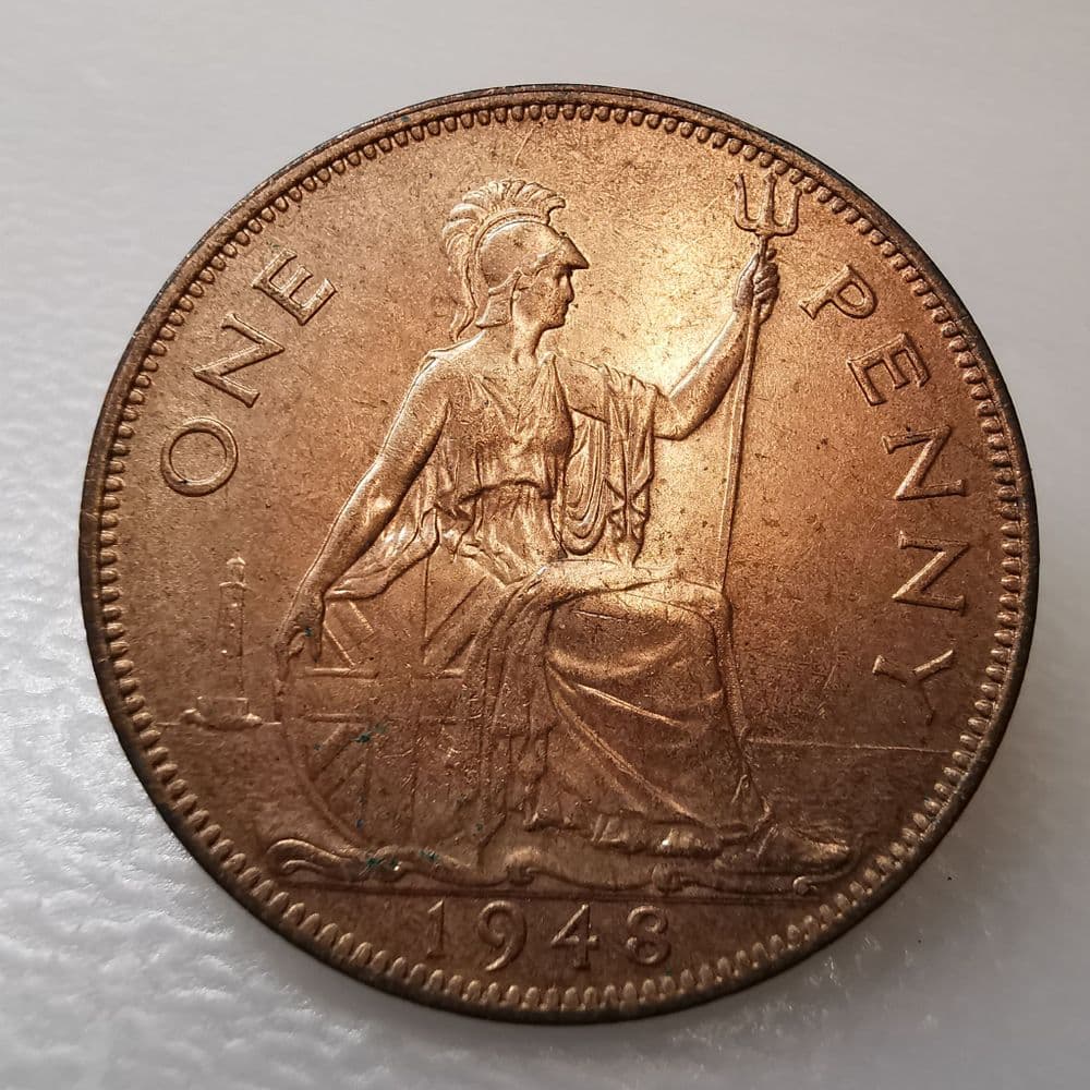 George VI One Penny 1948 EF CS687