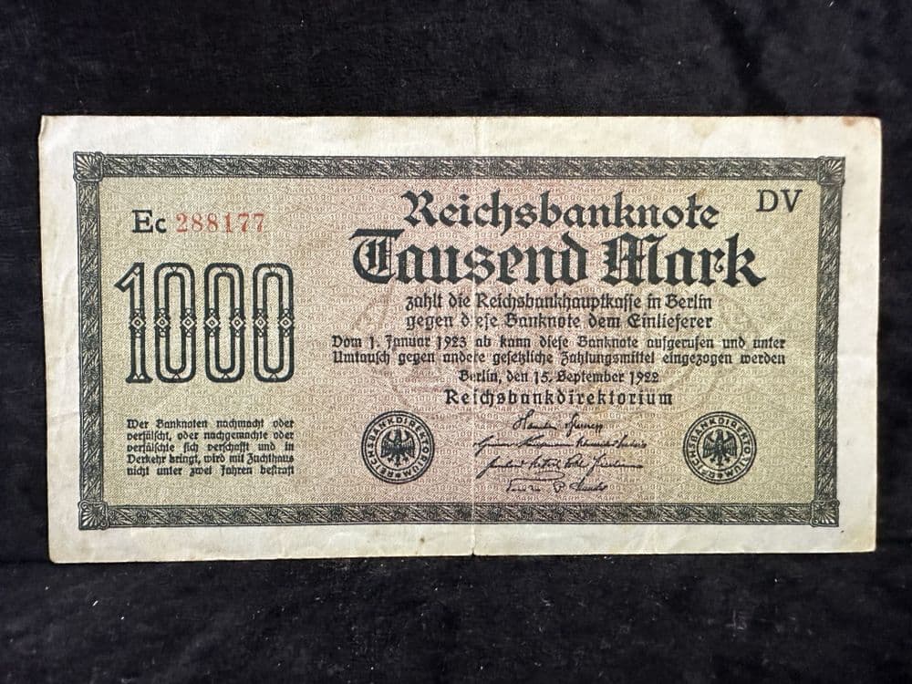 Germany 1000 Mark 1922 VG BN406