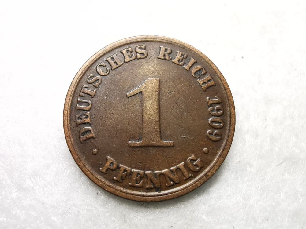 Germany One Pfennig 1909 A VF CS6700