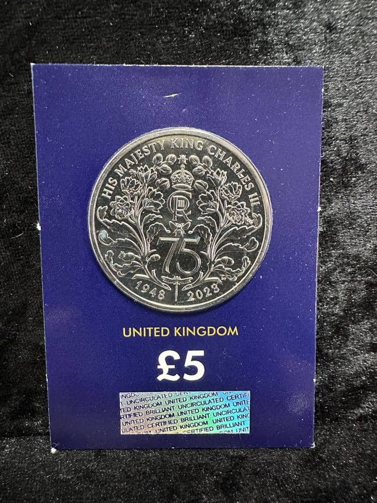 Great Britain 2023 75th Birthday of King Charles III 5 Pound Coin Unc ...