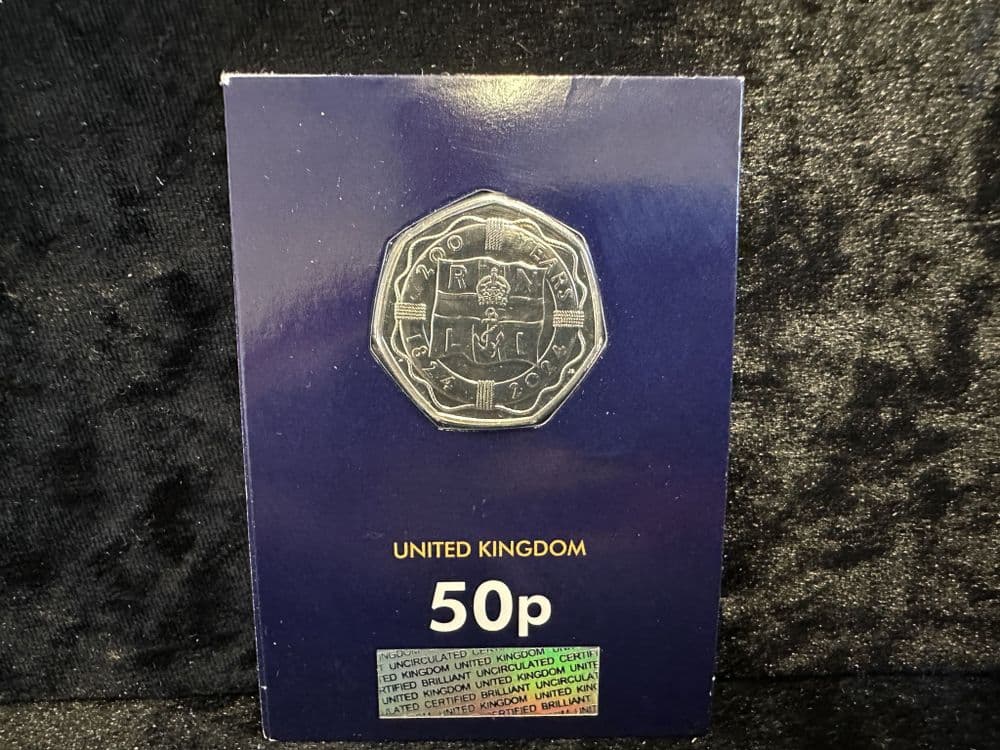 Great Britain 2024 50p RNLI 200 Years Unc in CC Card OS842