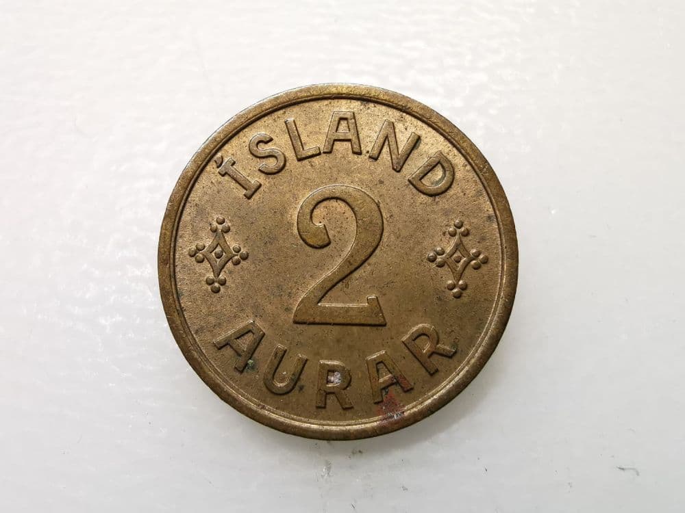 Iceland Two Aurar 1942 AEF CS2933
