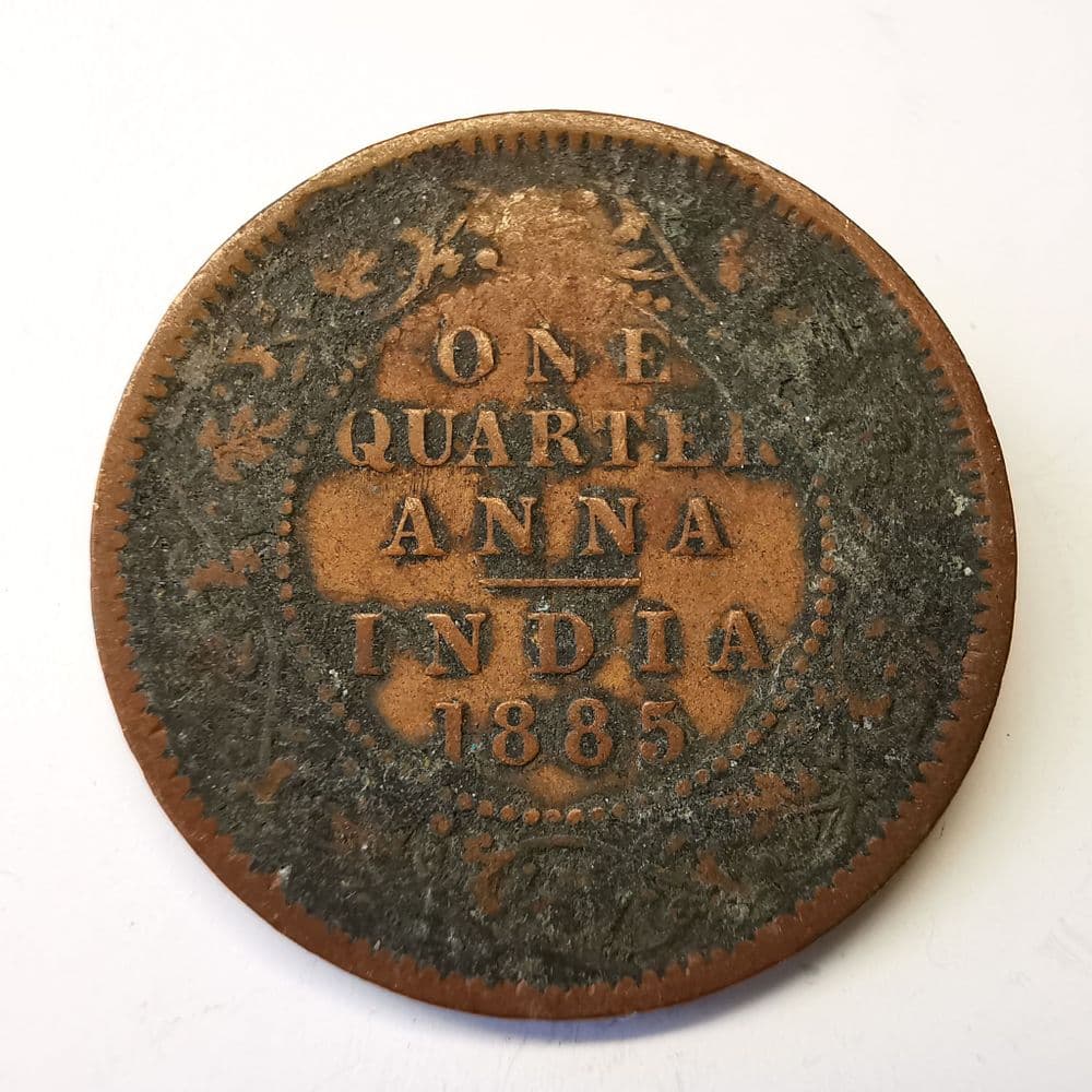 India Quarter Anna 1885 Fair SC4842