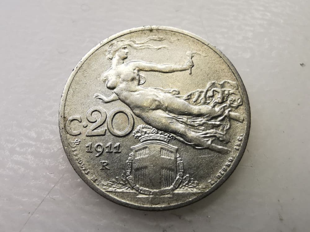 Italy 20 Centesimi 1911 R VF CS3591