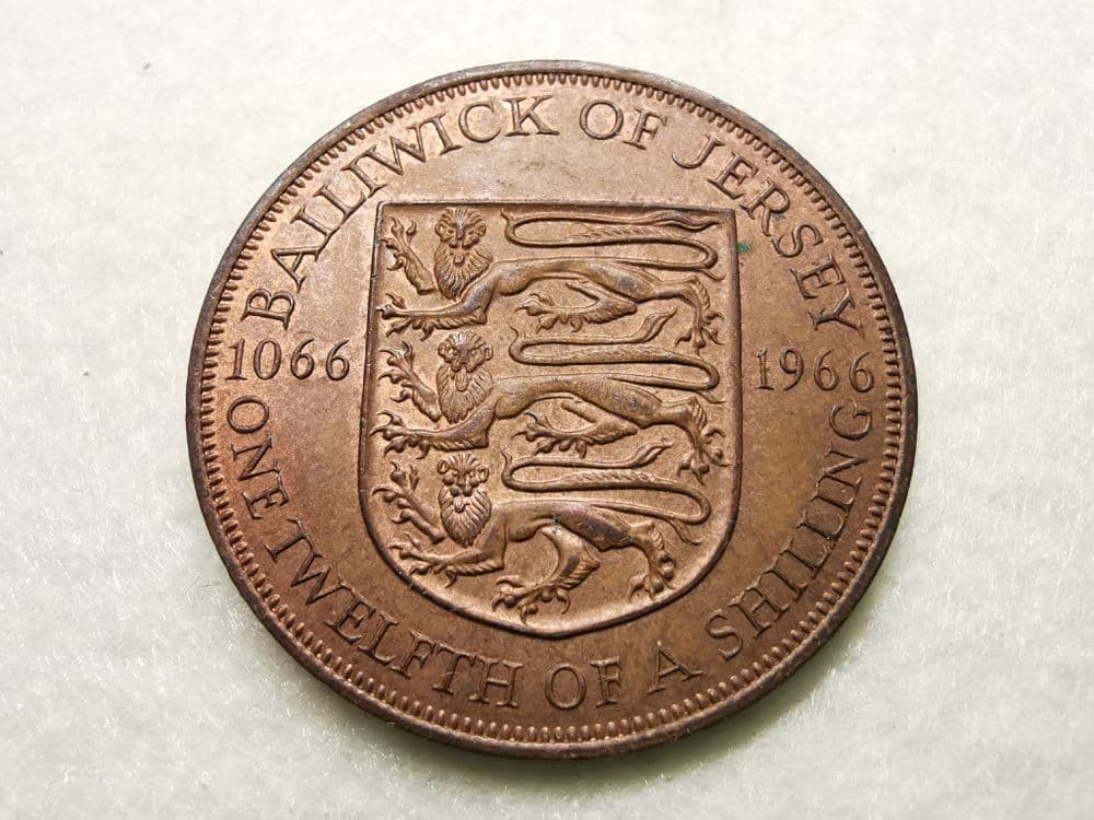 Jersey 1/12th Shilling 1966 Battle of Hastings VF CS9163
