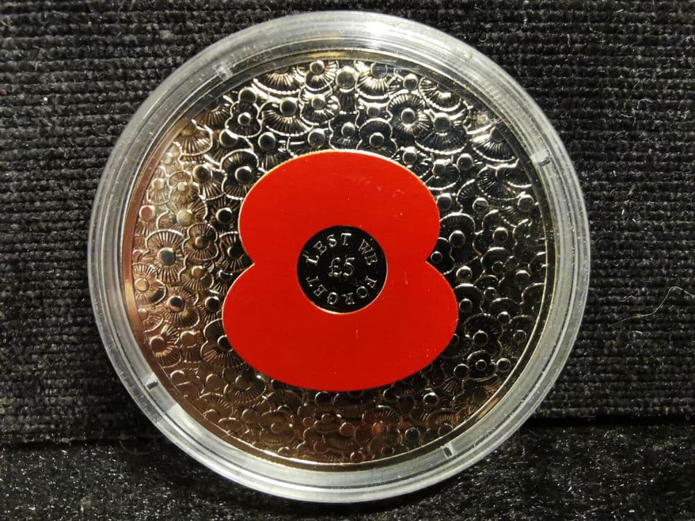 Jersey 2014 5 Coin Remembrance Poppy UNC OS949