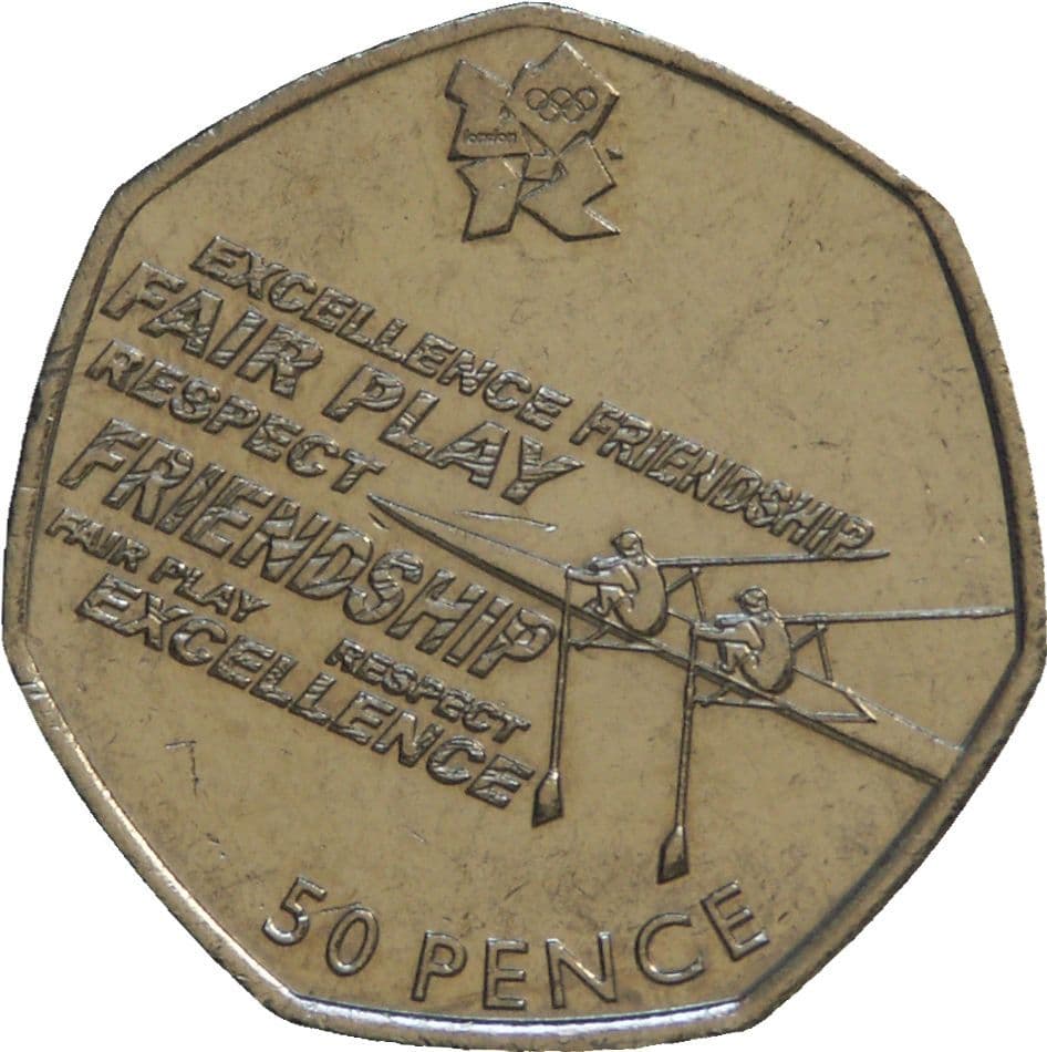 London Olympics 50p 2011 Rowing Circulated Choose Quantity