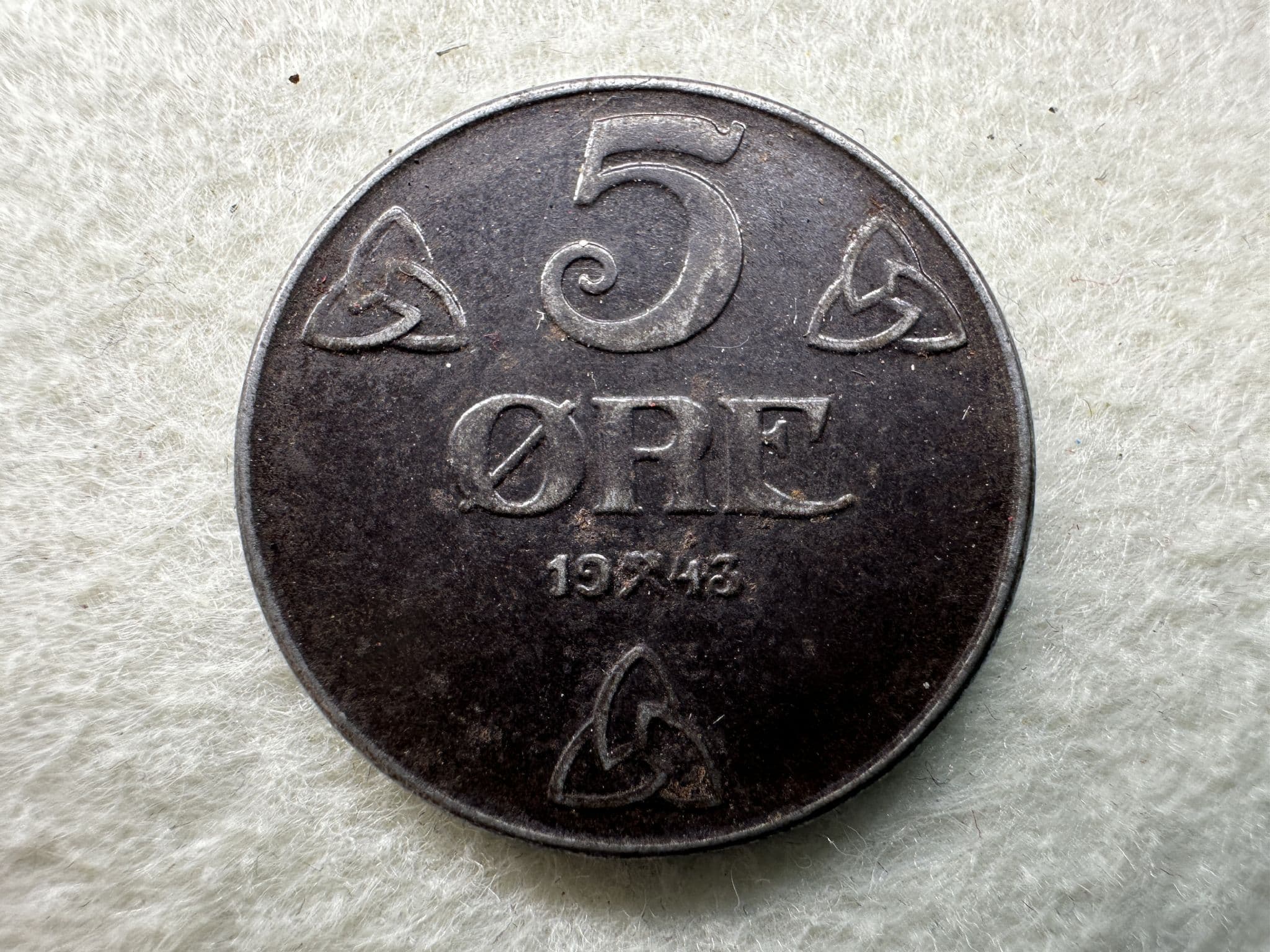 Norway German Occupation 5 Ore 1943 VF CS11388