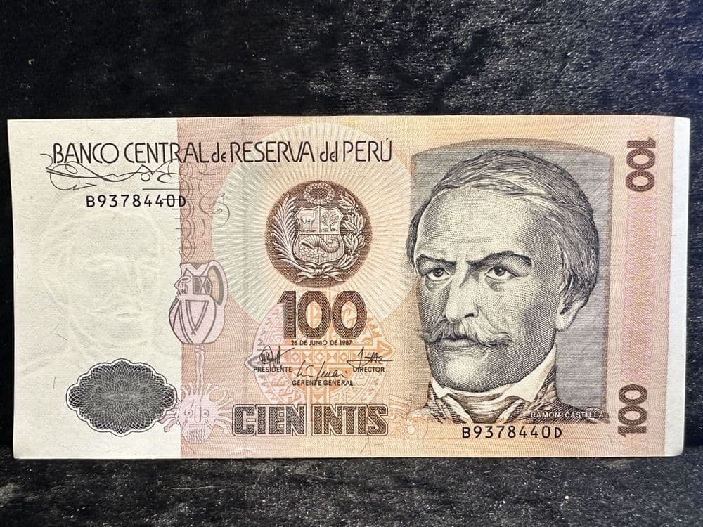 Peru 100 Intis 1987 EF BN182
