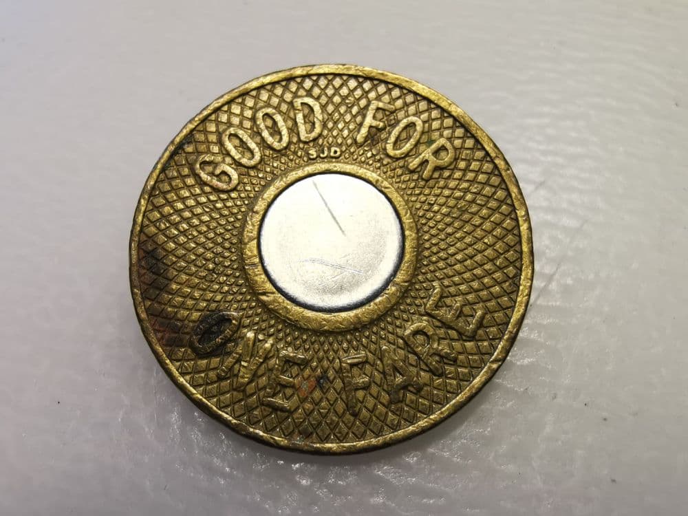 USA New York Transit Authority One Fare Token 1986-89 SJD VF CS059