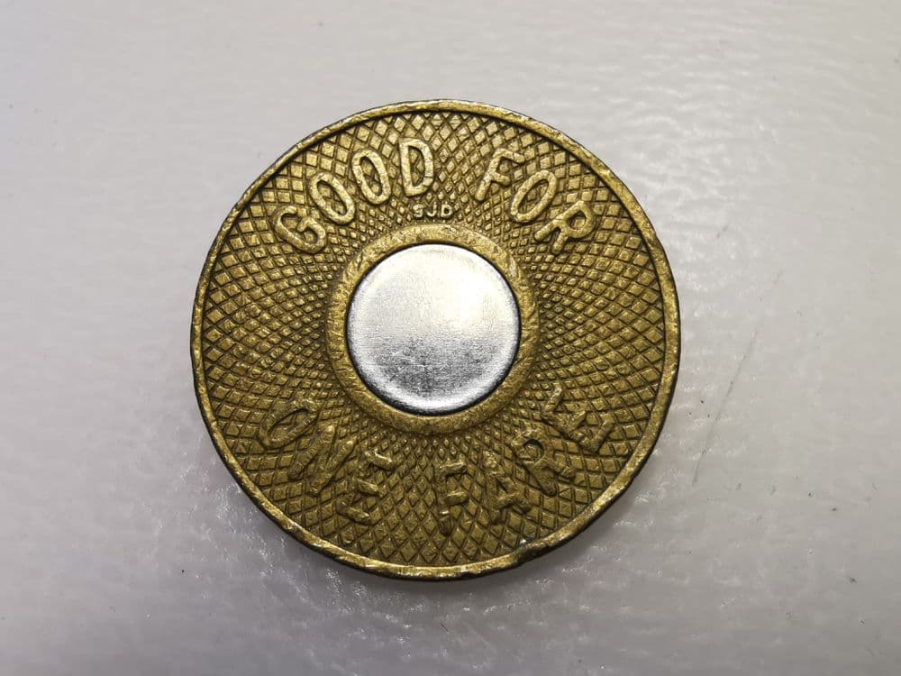 USA New York Transit Authority One Fare Token 1986-89 SJD VF CS119