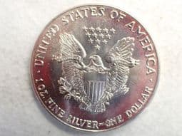 USA Silver 999 1oz Eagle Dollar 1988 UNC CS13500