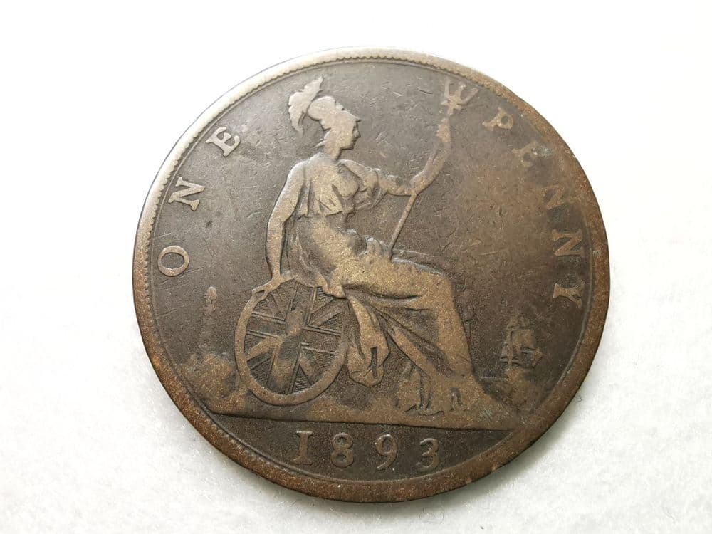 Victoria One Penny 1893 Fair CS6072