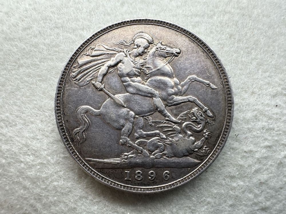 Victoria Silver 925 Crown 1896 LX VF CS11397