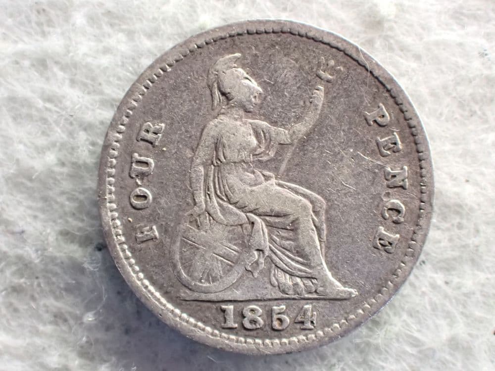 Victoria Silver 925 Groat 1854 AF CS13435