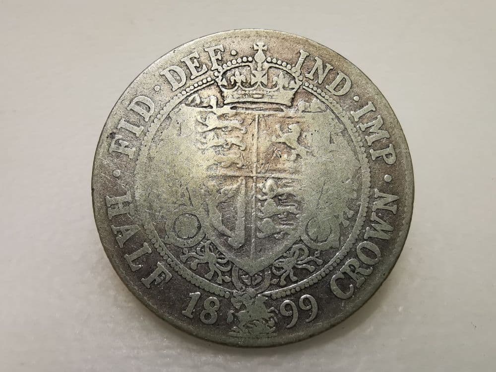 Victoria Silver 925 Halfcrown 1899 Poor CS5174