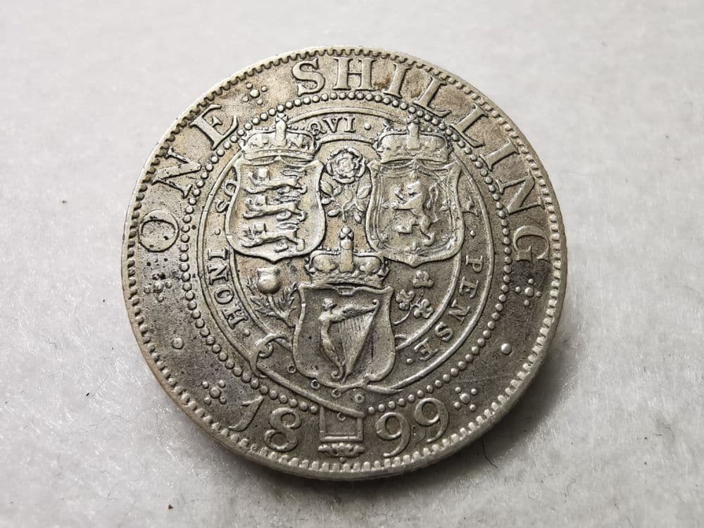 Victoria Silver 925 One Shilling 1899 VF CS6821