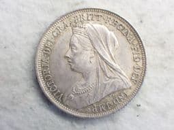 Victoria Silver 925 One Shilling 1901 Cleaned EF CS13453