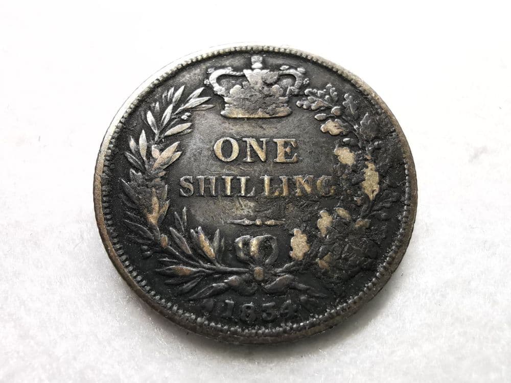 William IV Silver 925 One Shilling 1834 GF Dirty CS7046