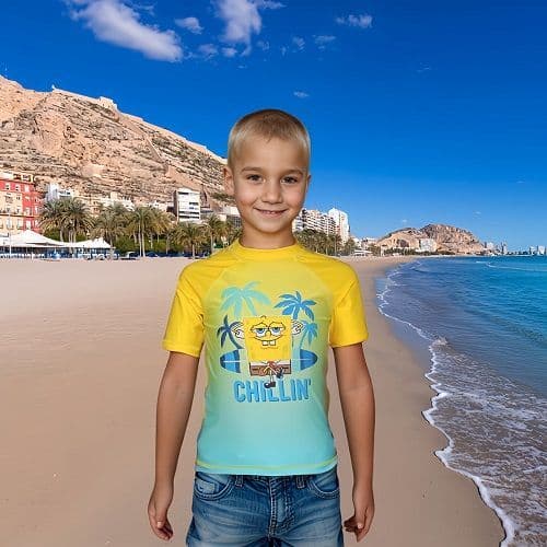 SpongeBob SquarePants Chillin UV Rash Vest UPF 50