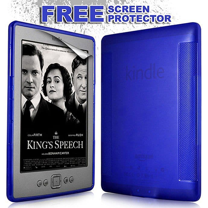 KINDLE 4 BLUE GEL SKIN COVER