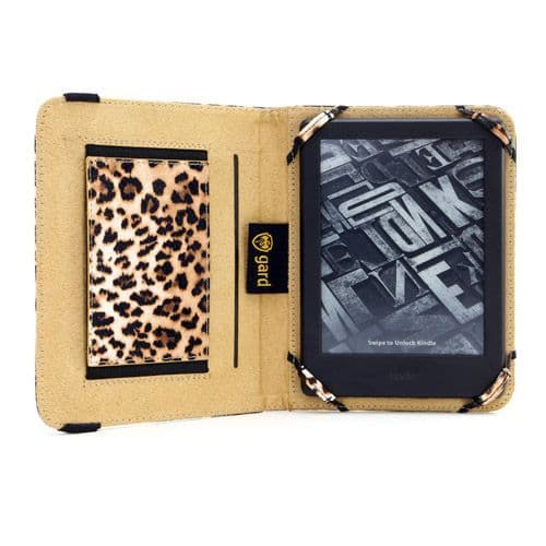 Leopard Print Kindle Touch Case with Slim LED Light