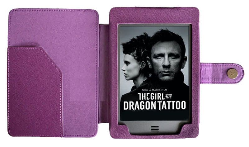 Purple Folio Case for Kindle Touch with LED Light