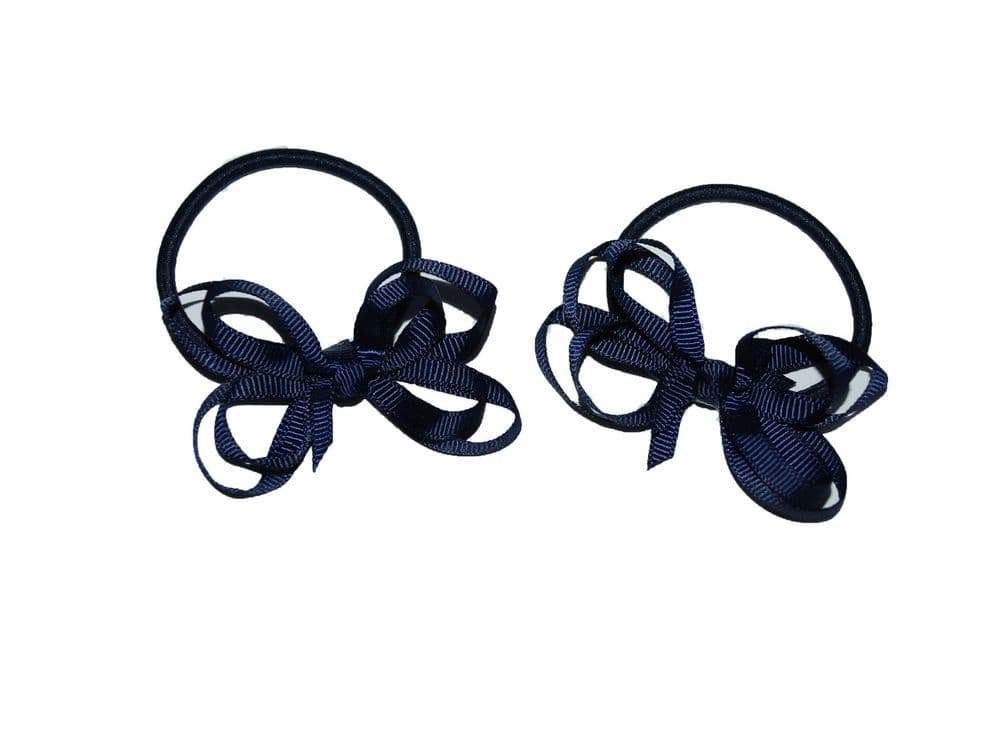 Pony Elastic Bows - NAVY