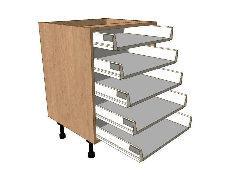 Porter Gloss Regiment 600mm Drawer Pack 5 Shallow