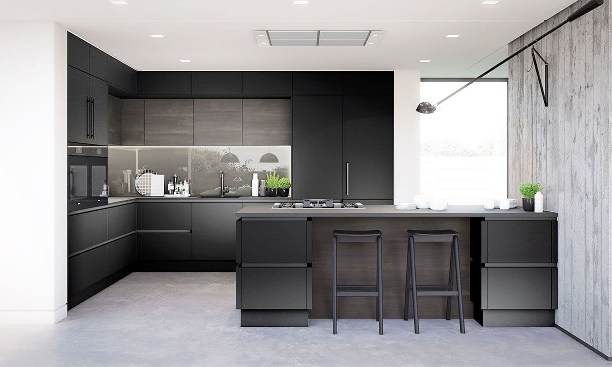 True Handleless Matt Graphite 600mm Built Under Oven Housing Base Unit