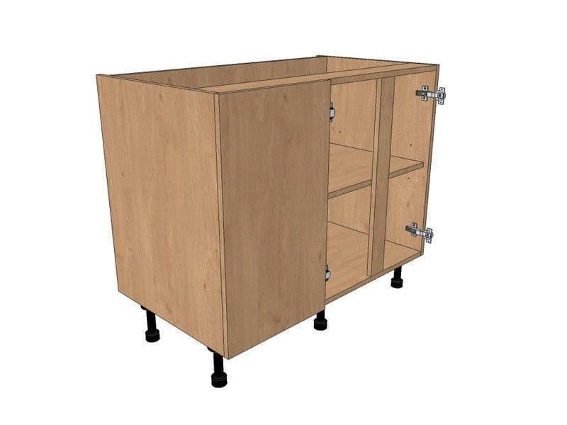 Belsay Smooth Porcelain 1200mm Highline Corner Base 2 Door 400mm LH Blank