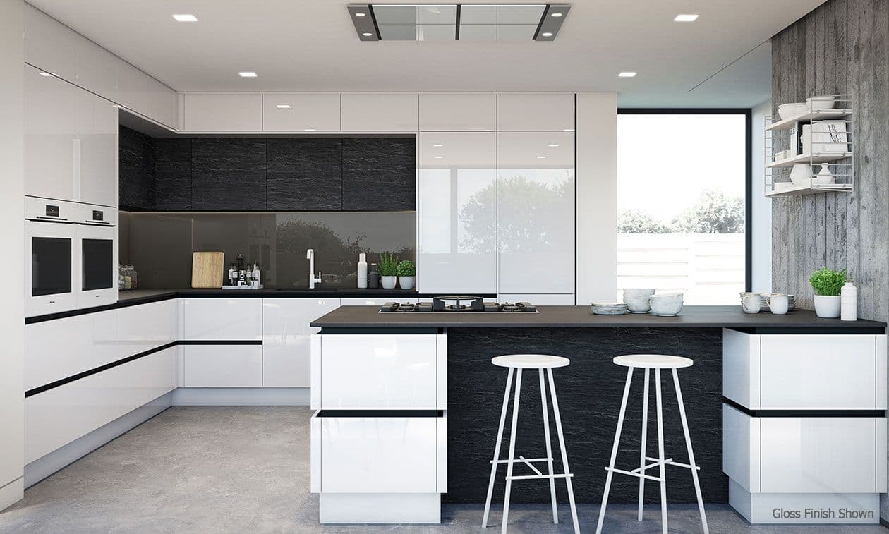 True Handleless Matt White 600mm Drawer Pack 1 Internal 2 Pan