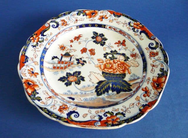 Charles Meigh Improved Stone China Amherst Japan Cheese Plate c1835 Sold