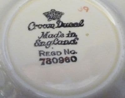 Crown Ducal Primula Chintz Tea Cup and Saucer c1930 2