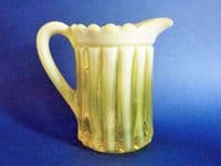 Davidson s Yellow Pearline Glass Brideshead Milk Jug c1890