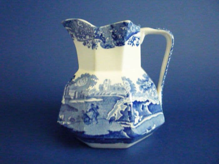 Fine Copeland Spode Blue Italian Octagonal Jug c1912 Sold