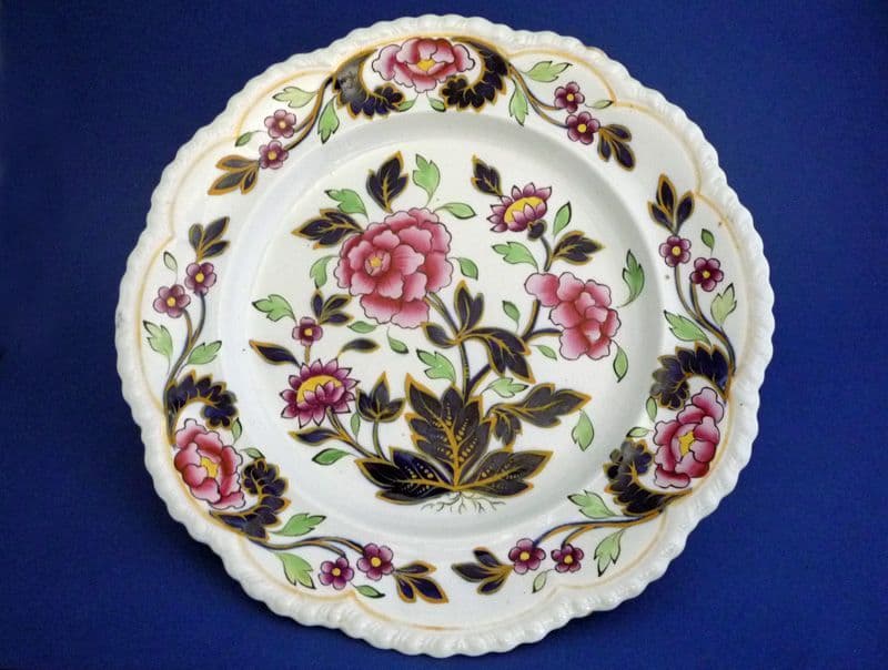 John and William Ridgway Pattern 1226 Fancy Stone China Plate c1825