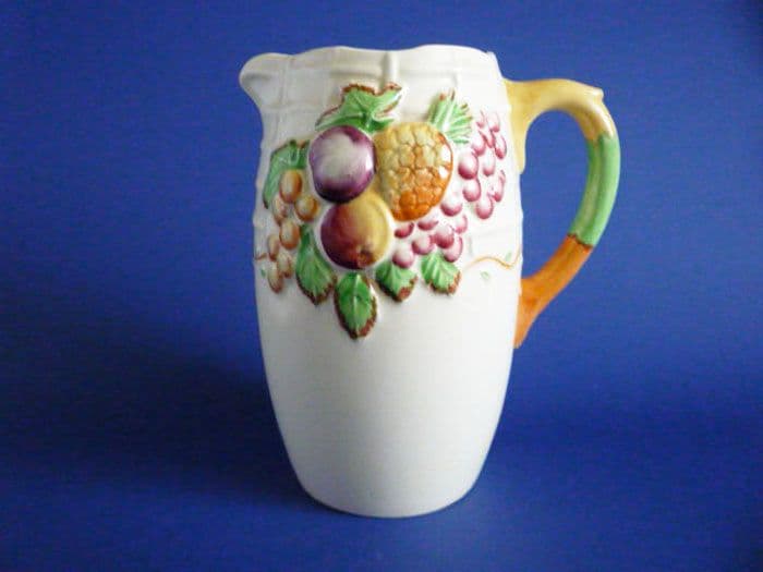 Large Clarice Cliff Fruit Basket Design Pitcher or Jug c1945