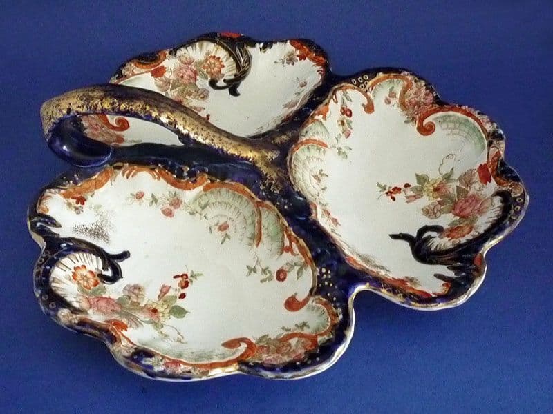 Large Ridgway s Medici Pattern Trefoil Dish c1895