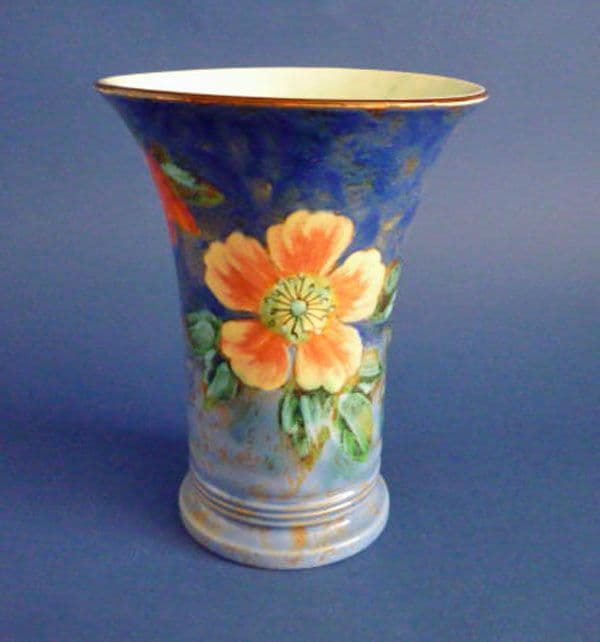 Large Royal Doulton Wild Rose Series 8106 Vase D6227 c1940